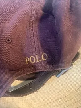 Ralph Lauren | Accessories | Ralph Lauren Brown Polo Cap With Gold Logo ...